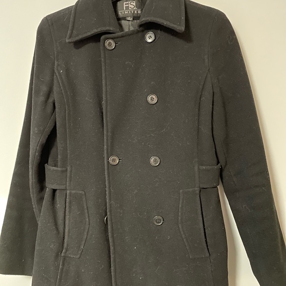 Fs Limited | Jackets & Coats | Fs Limited Black Wool Blend Pea Coat ...